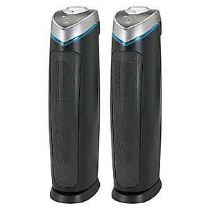 GermGuardian Air Purifier with HEPA 13 Filter, Removes 99.97% of Pollutants, Covers up to 915 Sq. Foot Room in 1 Hr, UV-C Light Helps Reduce Germs, Zero Ozone Verified, 28", 2-Pack, Gray, AC50002PK
