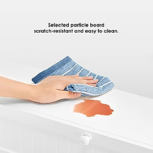 Over-The-Toilet Storage Cabinet with 2 Side Doors, Freestanding Toilet Cabinet Organizer with Adjustable Shelves & Paper Holder, Bathroom Space Saver with Pull-Down Door, Toilet Rack, White