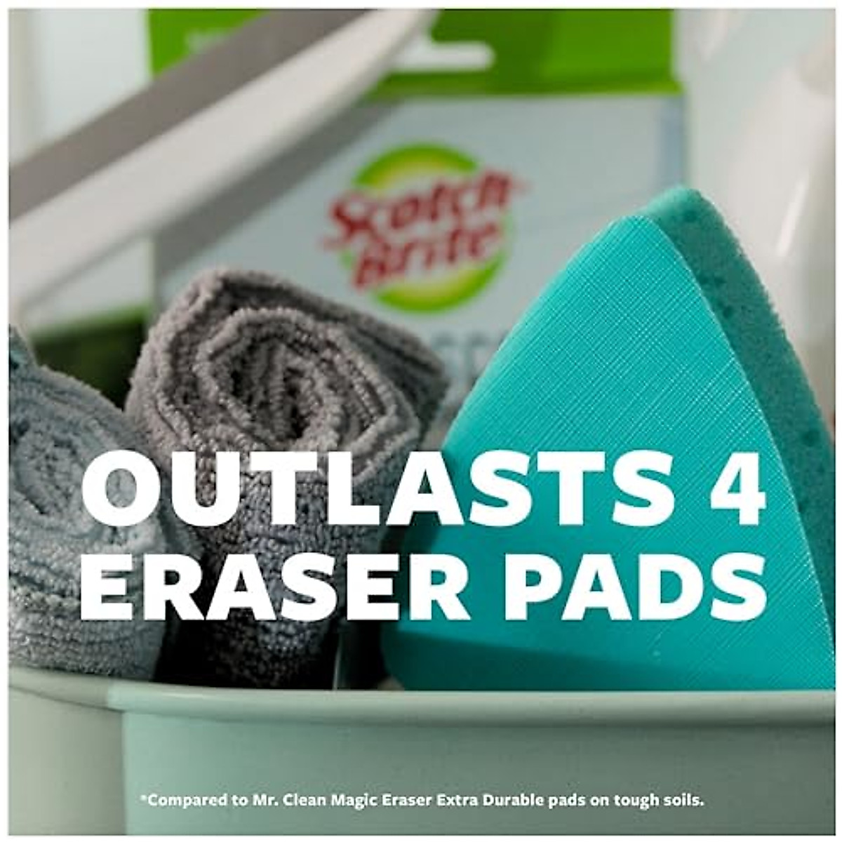 Scotch-Brite Swift Scrub Bath Cleaner Scrubbers, Soap Scum Remover for Cleaning Bathroom, Bathroom Scrubber Pads Safe for Tile, 2 Bathroom Cleaner Scrubbers