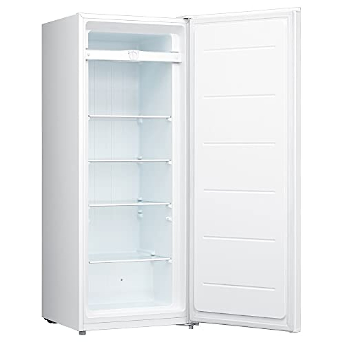 Koolatron KTUF196 Compact Garage-Ready Upright Freezer with 7.0 Cubic Feet Capacity, Space-Saving Slim Design for Home, Apartment, Condo, Cabin, Basement-White, Standard