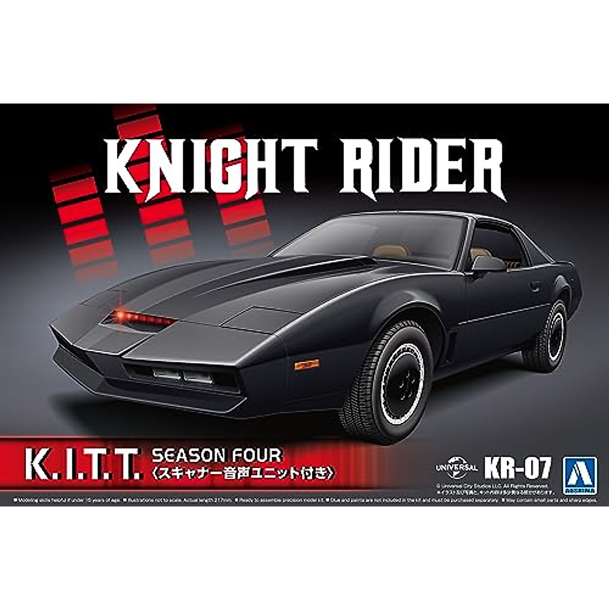 Aoshima Knight Rider: Knight 2000 K.I.T.T. (Season IV Scanner Ver.) 1:24 Scale Vehicle Model