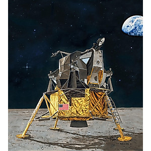 Revell RV03701 Moon Landing 1:48 - Apollo 11 Lunar Module & Eagle Plastic Model kit, Silver/White