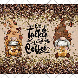 Coffee Gnomes Tumbler Sublimation Transfer, Ready to Press, 20 oz Straight Tumbler, Coffee Gnome Transfer for Tumbler, Gnome Transfer Wrap