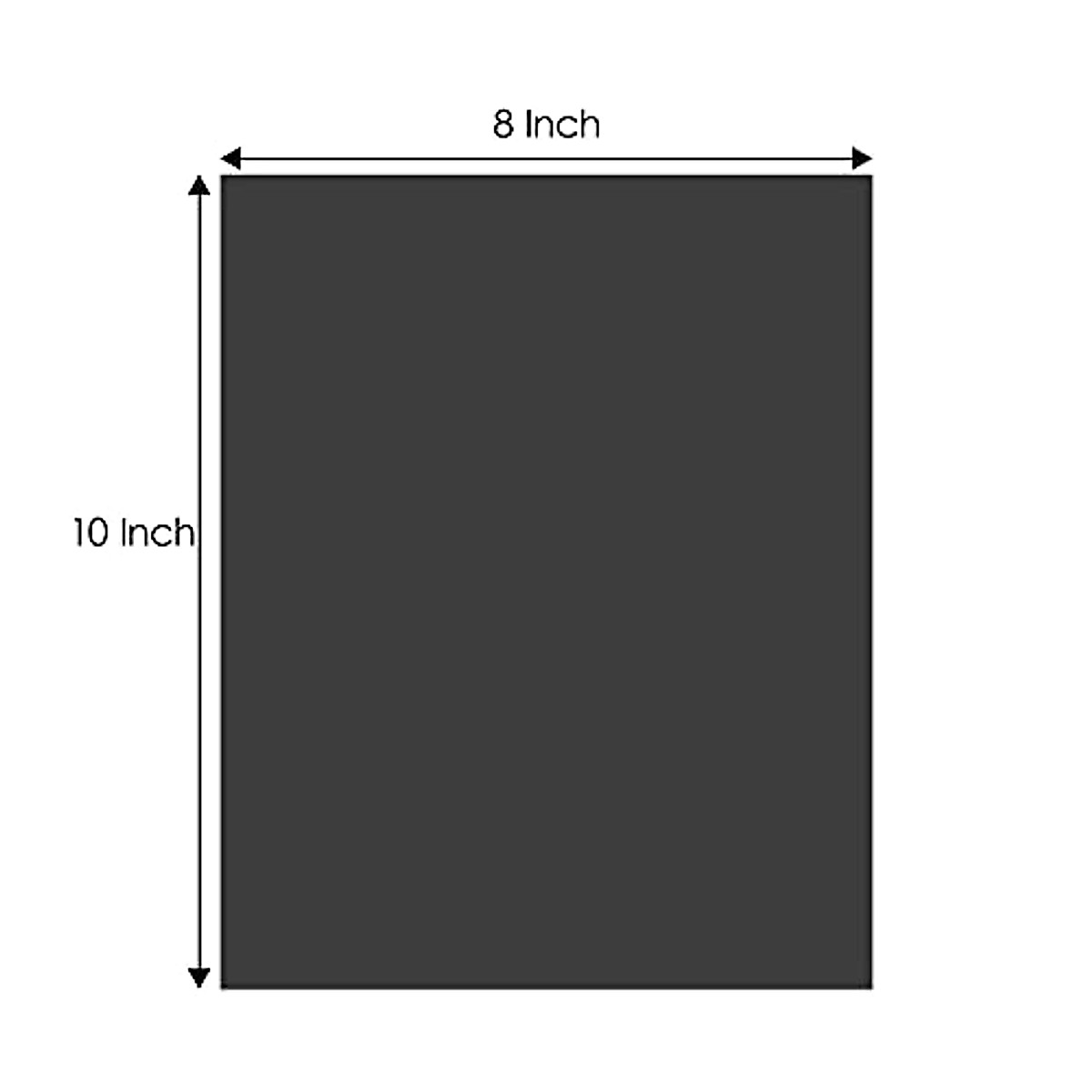 Golden State Art, 8x10 Uncut Photo Mat Matboard, Black Backing Board for Frame, Picture (8x10, 10 Pack)