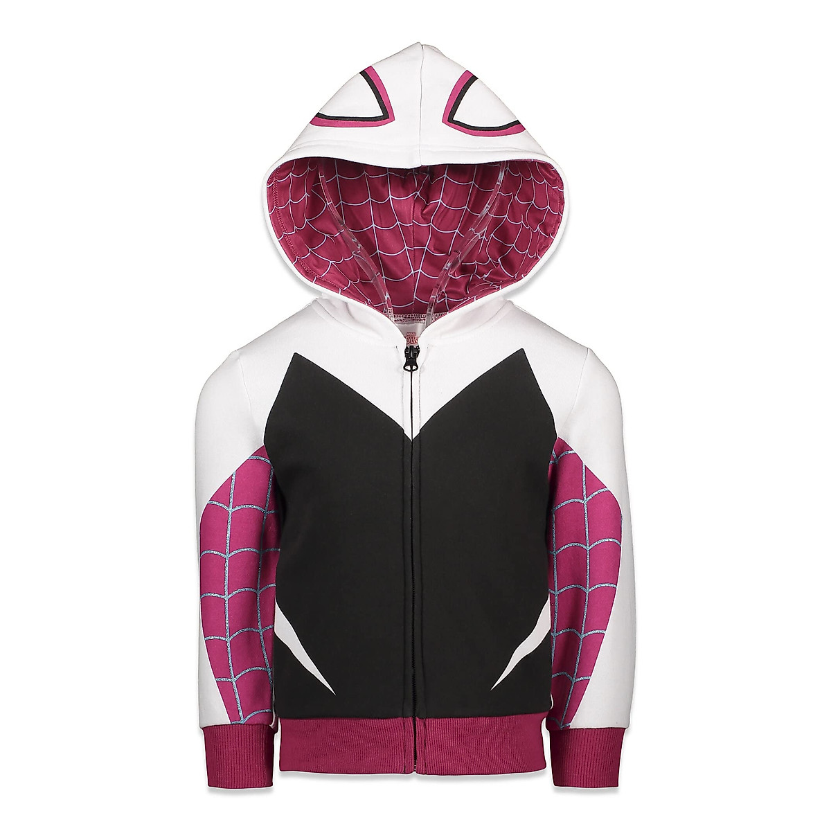 Marvel Spider-Man Spider-Gwen Ghost Spider Toddler Girls Fleece Zip Up Hoodie 2T