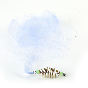 Fishing net Copper Spring,4pcs Fishing Net Trap Luminous Bead Copper Spring Shoal Netting Fishnet Tackle, Durable Copper Spring Fishing Net with Luminous Beads Accessories for Night Fishing