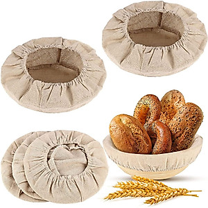 D-GROEE Pastry Proofing Basket Liner Bread Making Basket Cloth Liner Baking Supplies Food Grade for Home 17cm