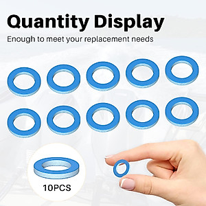 Gearcase Drain Plug Seal, Lower Unit Drain Plug Seal Washer Gaskets 10Pcs 3/8”-16 Oil Drain Plug Seal Washers Compatible with Most Mercury/Mariner Outboards and Mercruiser