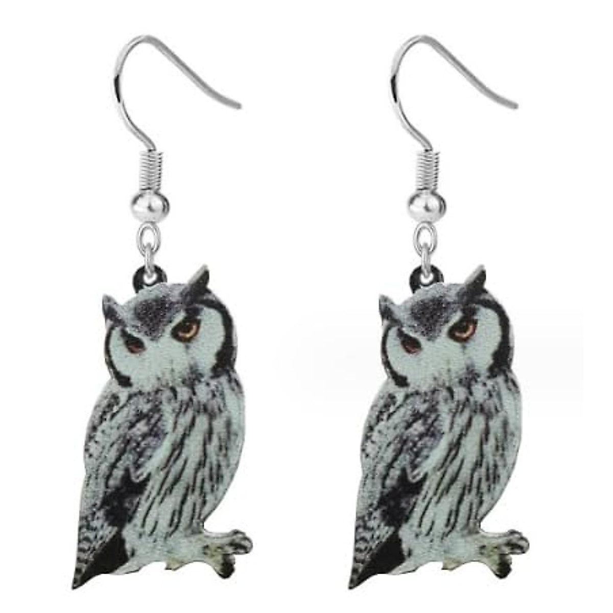 CUTIEJEWELRY Owl Bird For Women Ladies Jewelry Dangle Earrings (Owl) 4 PAIRS