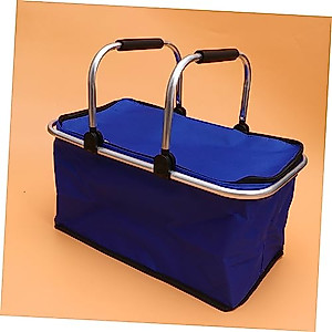 KICHOUSE Box Outdoor Portable Incubator Food Warmer Bags Insulated Cooler Bags Picnic Cooler Bag Hot Food Bags Insulated Grocery Bag Clear Bread Bins for Kitchen Cake Insulated Bag Blue