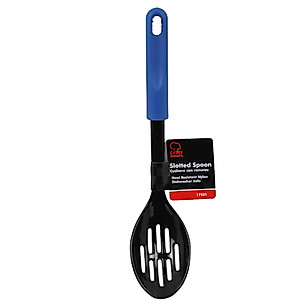 Chef Craft Basic Nylon Slotted Spoon, 11.5 inch, Blue/Black