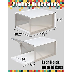 HeywoodCabin 2 Pack Versatile Wearings Organizer, Storage Box with Sliding Tray, Stackable Clear Wearings Storage Holder, Storage Boxes Containers & Display Case