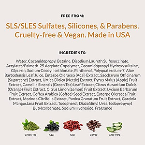 VICIOUS CURL Foaming Curl Cleanse – Clarifying Shampoo for All Curly Hair Types – Curl Enhancing, Moisturizing, Hydrating Frizz-Free, Enhanced Bounce – Sulfate; Paraben and Silicone Free, 32 Fl Oz