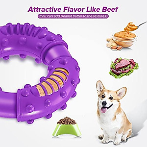Feeko Dog Chew Toys for Aggressive Chewers Large Breed, Natural Rubber Indestructible Dog Toys, Tough Durable Puppy Chew Toy for Medium Large Dogs - Fun to Chew, Chase and Fetch(Purple)