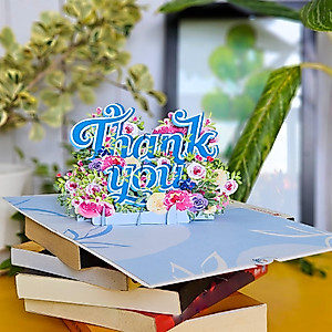 By 22CRAFT - Thankyou Pop Up Birthday Cards For Women, Mom, Wife, 6"x 8" Birthday Card From Daughter, Son, Kids
