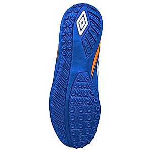 Umbro Boy's Classico X TF Jr. Soccer Turf Shoe, Blue/White/Orange, 4 Little Kid