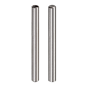 uxcell M4 Internal Thread Dowel Pin 2pcs 6x70mm Chamfering Flat Carbon Steel Cylindrical Pin Bed Bookshelf Metal Devices Industrial Pins
