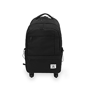 Everest unisex adults Wheeled Laptop Backpack, Black, One Size US