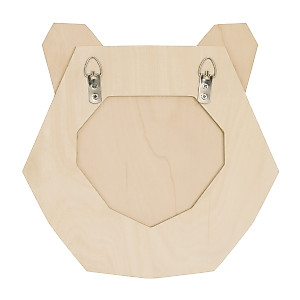 NoJo Little Love Bear Head Layered Natural Wood Nursery Wall Décor