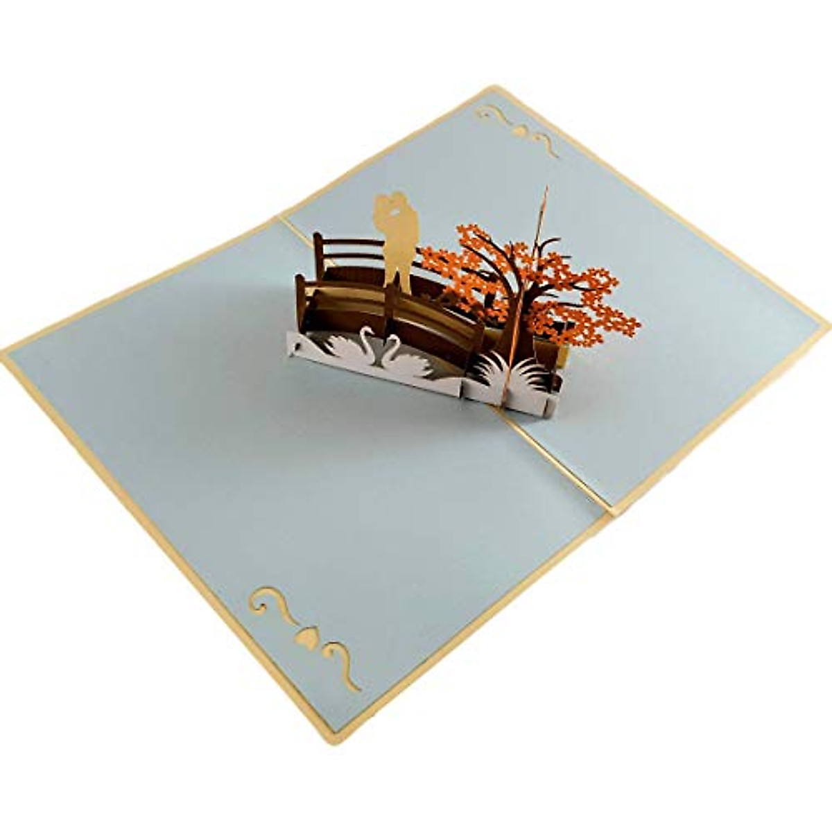 iGifts And Cards Happy 30th Anniversary 3D Pop Up Greeting Card -Soulmates, Celebration, Marriage, Being Together, Celebrate a Milestone, Pearl, Love Bridge, Congratulations, Romantic, WOW