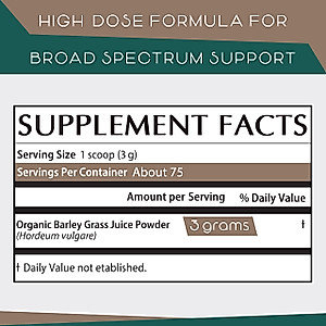 Organic Barley Grass Juice Powder– Utah Grown Raw Green Juice & Barley Grass Juice Extract for Detox- Complements Wheatgrass Juice- Made in USA to EverRaw® Standards with BioActive Dehydration™- 8 oz