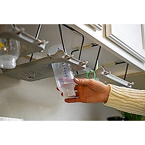 EZ Bottle Dry and Store - Cleaner Safer Counter Free Baby Bottle Drying Rack. No Tools Required Installs in Minutes Without Damaging Cabinets–3 Rack Design–2 Spiral Drying Racks 1 Slotted Drying Rack