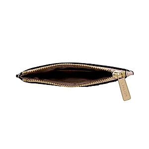 Michael Kors Jet Set Travel Top Zip Card Case Wallet Coin Pouch Powder Blush Multi Brown