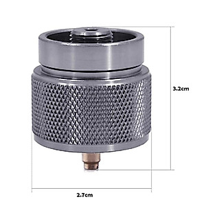 LinaLife 1 lb. Propane Small Gas Tank Input EN417 Valve Output Outdoor Camping Stove Convert Cylinder LPG Canister Adapter