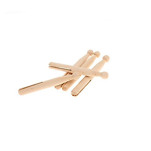 KOMBIUDA 10pcs Wood Mini Dolls Cake Wooden Mini clothespins Picture pegs Colored Wooden clothespins Wooden Sticks for Crafting Old Fashioned Crafts Ornaments Baby Bamboo