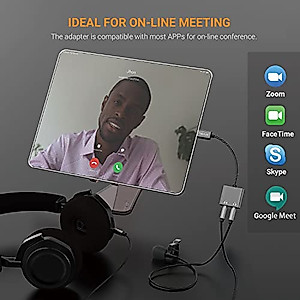 Cubilux USB C 2-Way Headphone Splitter, Type C to Dual 3.5mm Jacks Audio Sharing Adapter Compatible with New USB C iPad 10 iPad Pro, iPad Air 5/4 iPad Mini 6, Samsung S21/S20 Note 20/10, Tab S8/S7/S6