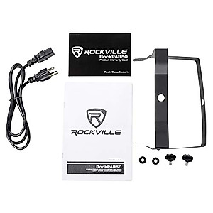 (2) Rockville RockPAR50 LED RGB Compact Par Can DJ/Club DMX Wash Light+Dual Bracket