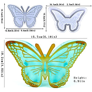 Butterfly Storage Box Molds Butterfly Silicone Molds with Lid for Epoxy Resin Casting Resin Mold for DIY Jewelry Storage Box Candy Container Makeup Storage Box