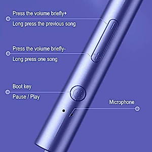 Sports Wireless High-Power Bluetooth Earphones - Double Ear Neck Hoop Ear Neck-Mounted Earphones - Neckband Headset with Built-in Noise Cancelling Microphone - Hi-Fi Stereo Gaming