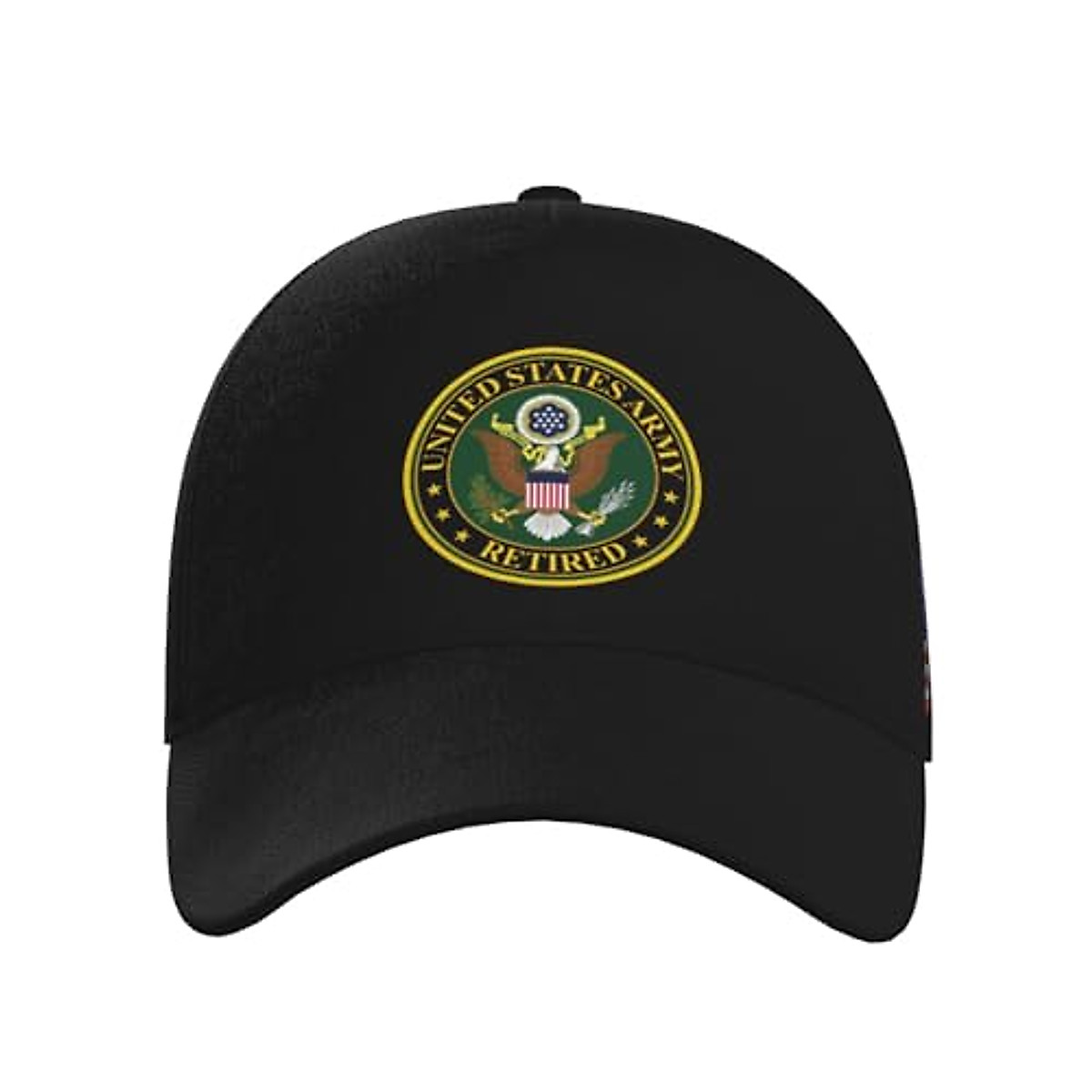 Tavos Army Retired Trucker Hat for Men - Baseball Snapback Cap American Flag