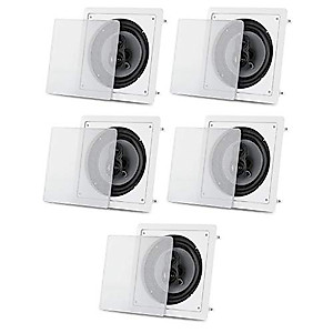 Acoustic Audio CS-I83S in Wall/Ceiling 8" Home Theater 5 Speaker Set 3 Way 1750 Watt CS-I83S-5S