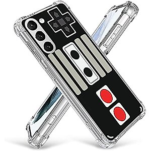 Gifun Game Case for Samsung Galaxy S21, Hard PC+TPU Bumper Clear Protective Case Compatible with Samsung Galaxy S21 2021 - Retro Game