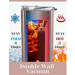 Onebttl Daughter in Law Gifts, Gifts for Daughter-in-Law on Christmas, Mother's Day, 20oz Stainless Steel Skinny Tumbler with Lid Straw - Best Daughter-in-law Ever