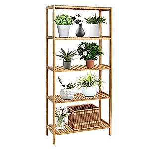 KINBOR BABY Kinborbaby Storage Shelf Bamboo Shelf - Bathroom Shelf, Bamboo Shelf, Bamboo Bookshelf, Bathroom Rack