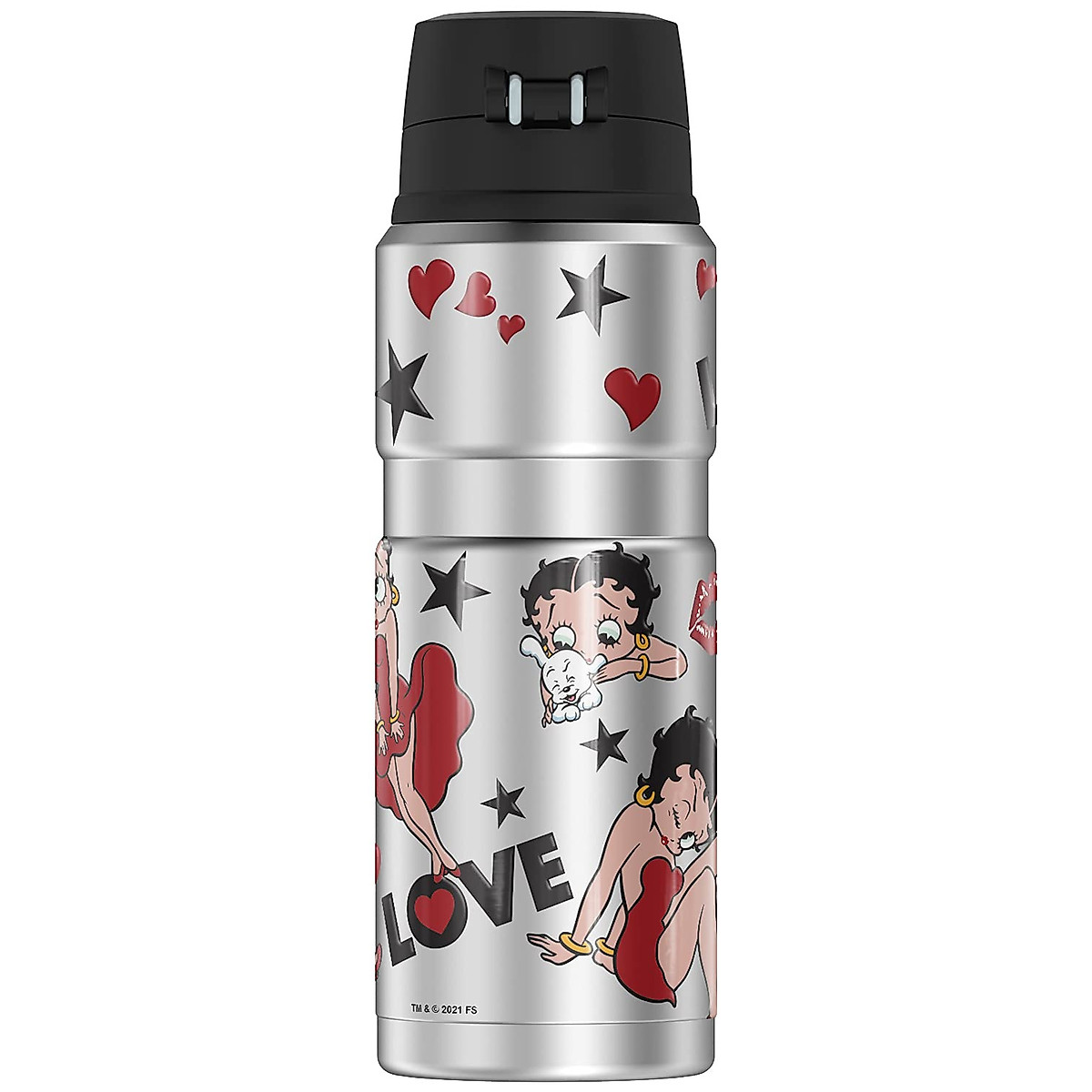 Betty Boop Collage THERMOS STAINLESS KING Stainless Steel Drink Bottle, Vacuum insulated & Double Wall, 24oz