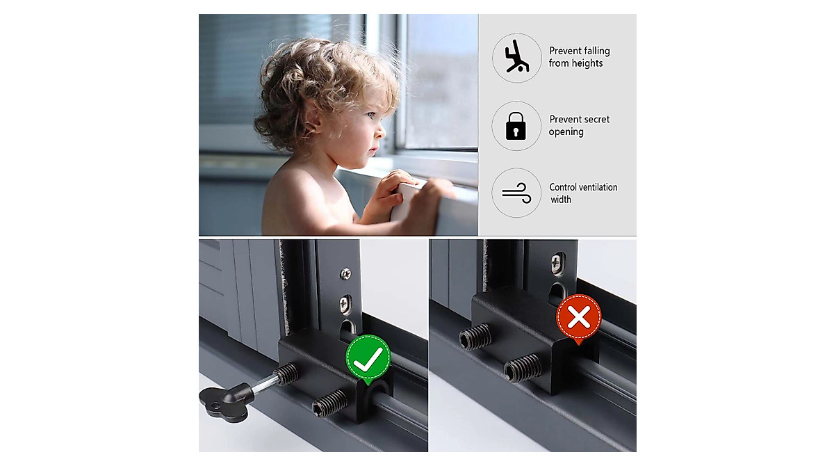 Secure Sliding Window Locks with Keys - Easy Installation and ...