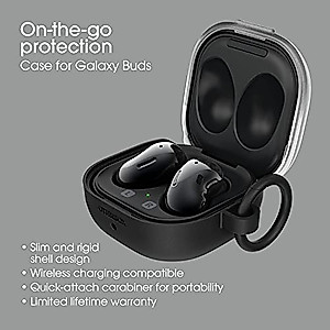 OtterBox Hard Shell Case for Samsung Galaxy Buds, Buds 2, Buds Live, Buds Pro & Buds 2 Pro - Black Crystal