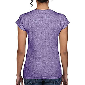 Gildan Women's Softstyle V-Neck T-Shirt - Large - US size 6 - Red