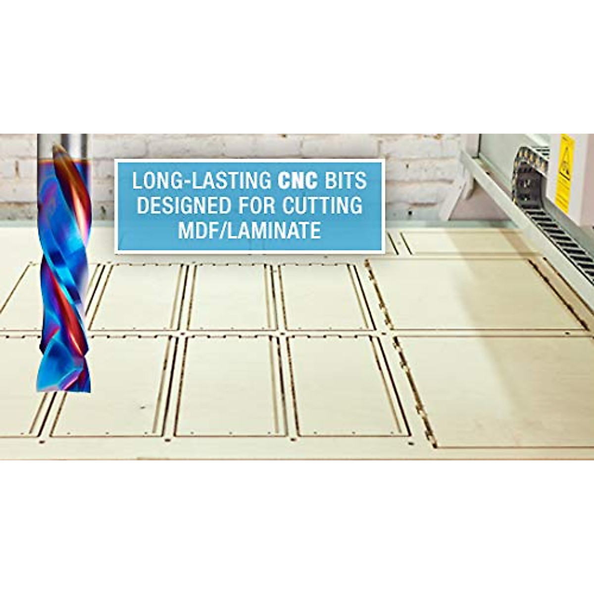 Amana Tool 46177-K CNC SC Spektra Extreme Tool Life Coated Compression Spiral 1/4 D x 1-1/4 CH x 1/4 SHK x 3 Inch Long 2 Flute Router Bit