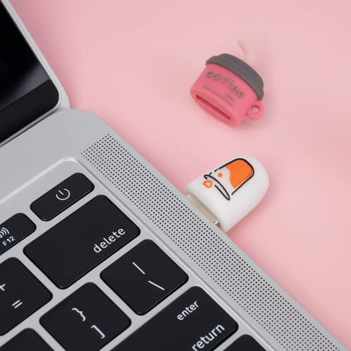 LEIZHAN Cute Coffee USB Flash Drive Computer Memory Stick USB Pendrive for Teachers, Students, Family and Friends (32GB, Pink Coffee)