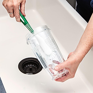 Libman Green & White Cleaning Brush Kit, 3-Piece Set, All-Purpose Brushes for Kitchen, Basins, Sinks, Dishwashers