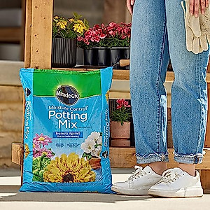 Miracle-Gro Moisture Control Potting Mix, Potting Soil for Container Plants, Protects Against Over and Underwatering, 16 qt.