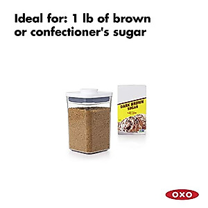 OXO Good Grips POP Container Accessories 3-Piece Scoop Set & Good Grips POP Container - Airtight Food Storage - 1.1 Qt for Brown Sugar and More,Transparent