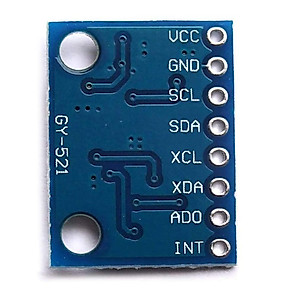 HiLetgo 3pcs GY-521 MPU-6050 MPU6050 3 Axis Accelerometer Gyroscope Module 6 DOF 6-axis Accelerometer Gyroscope Sensor Module 16 Bit AD Converter Data Output IIC I2C for Arduino