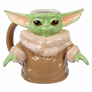 Bioworld Star Wars The Mandalorian The Child Grogu 20 Oz Sculpted Ceramic Mug