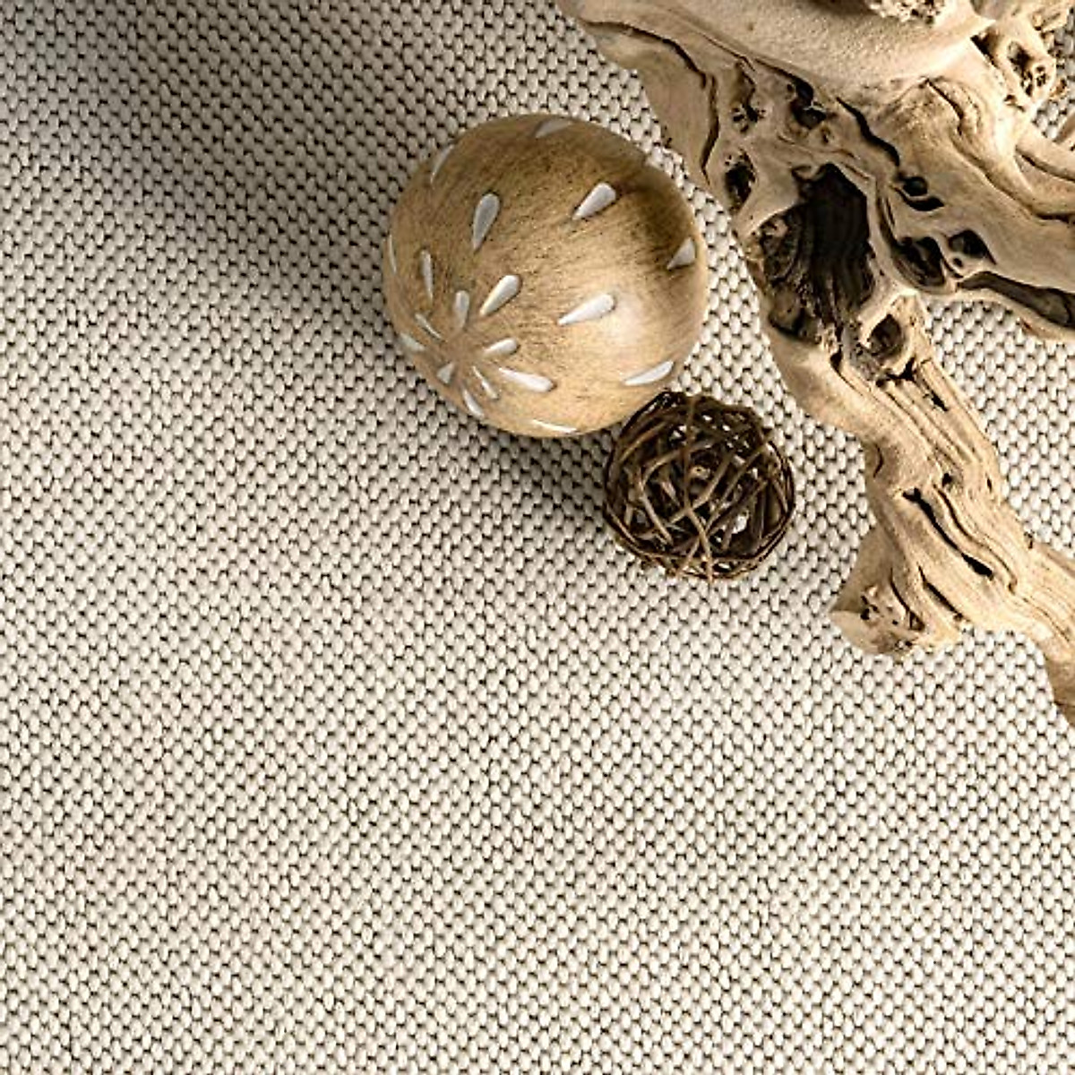 nuLOOM Katalina Simple Border Indoor/Outdoor Area Rug, 6' 7" x 9', Ivory